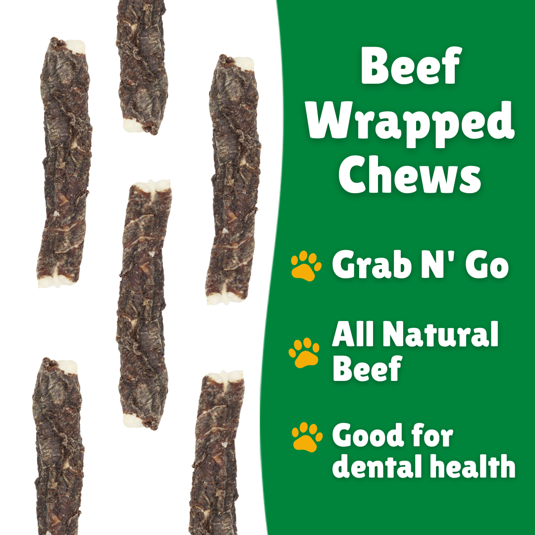 Beef Wrapped Beefhide: Medium – Lucky Premium Treats