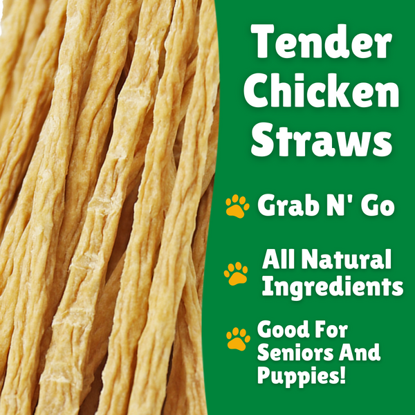 Tender Chicken Straws For Seniors & Puppies – Lucky Premium Treats