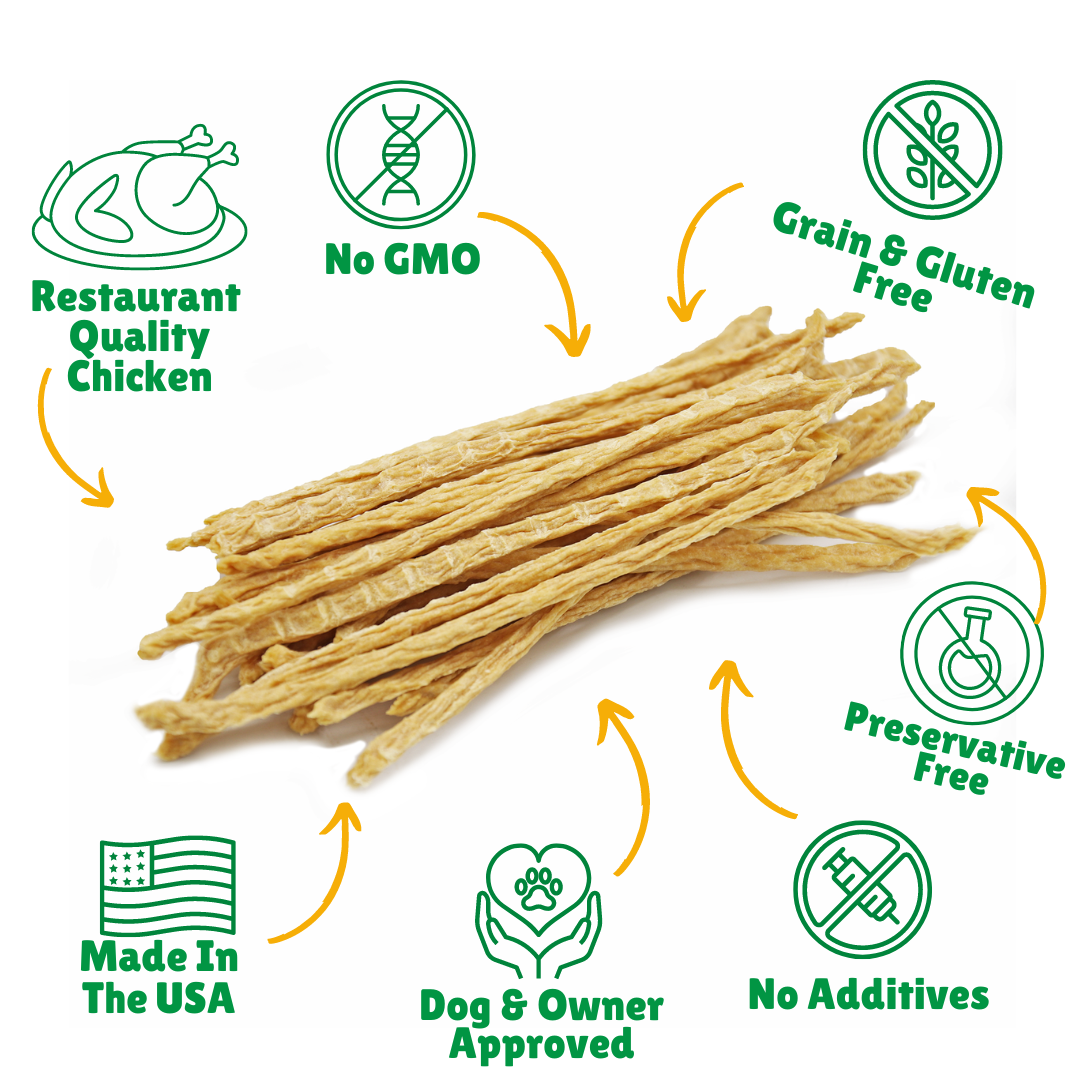Tender Chicken Straws For Seniors & Puppies – Lucky Premium Treats